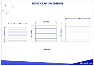 Index Card Dimensions - Sizes of Objects and Stuff