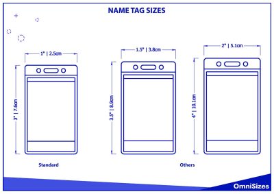 What Are the Name Tag Sizes? - Sizes of Objects and Stuff
