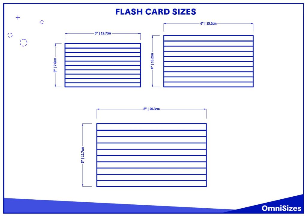 Flashcard Sizes - Sizes of Objects and Stuff