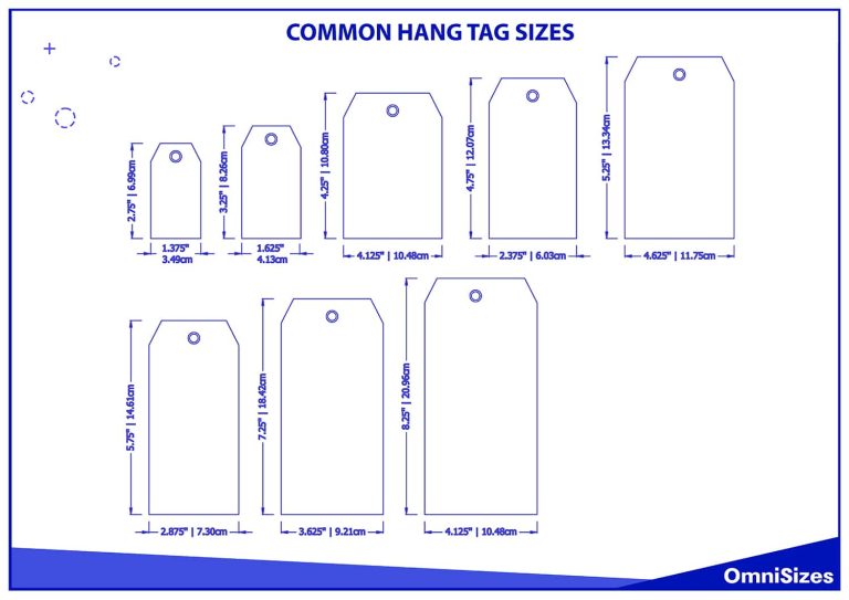 Hang Tag Sizes - Sizes of Objects and Stuff