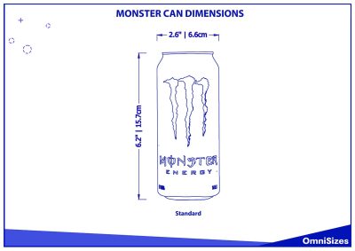Monster Can Dimensions - Sizes of Objects and Stuff