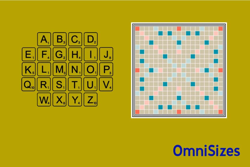 Scrabble Board & Tile Sizes - Sizes of Objects and Stuff