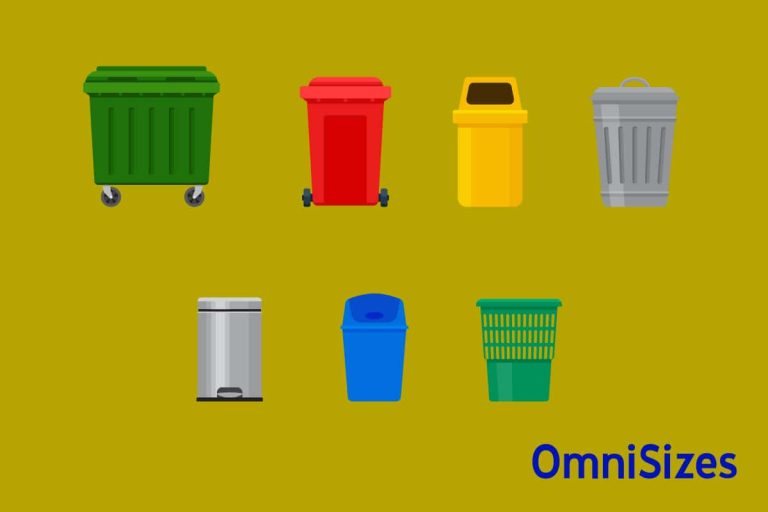 Trash Can Sizes - Sizes of Objects and Stuff