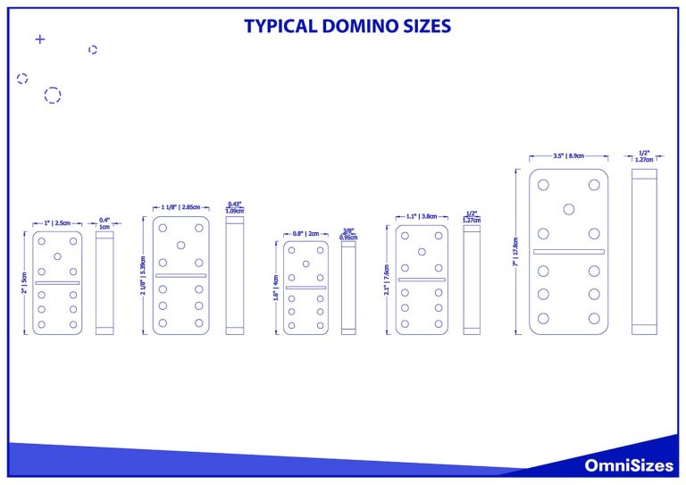 Domino Sizes - Sizes of Objects and Stuff