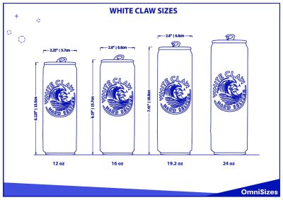 White Claw Sizes - Sizes of Objects and Stuff