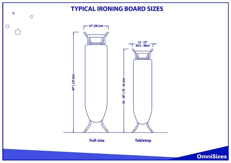 Ironing Board Sizes - Sizes of Objects and Stuff